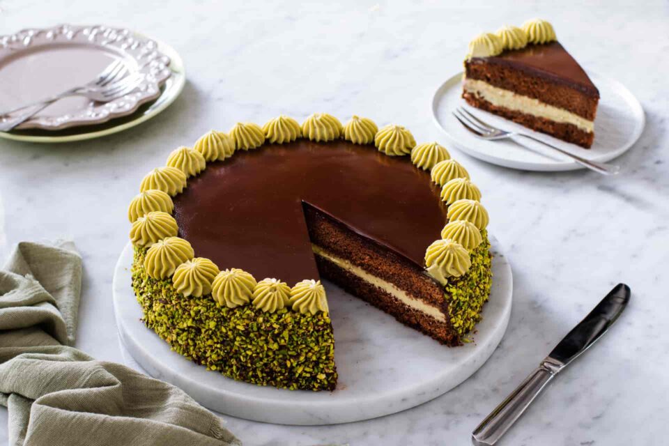 Torta pistacchio e cioccolato - Lucake