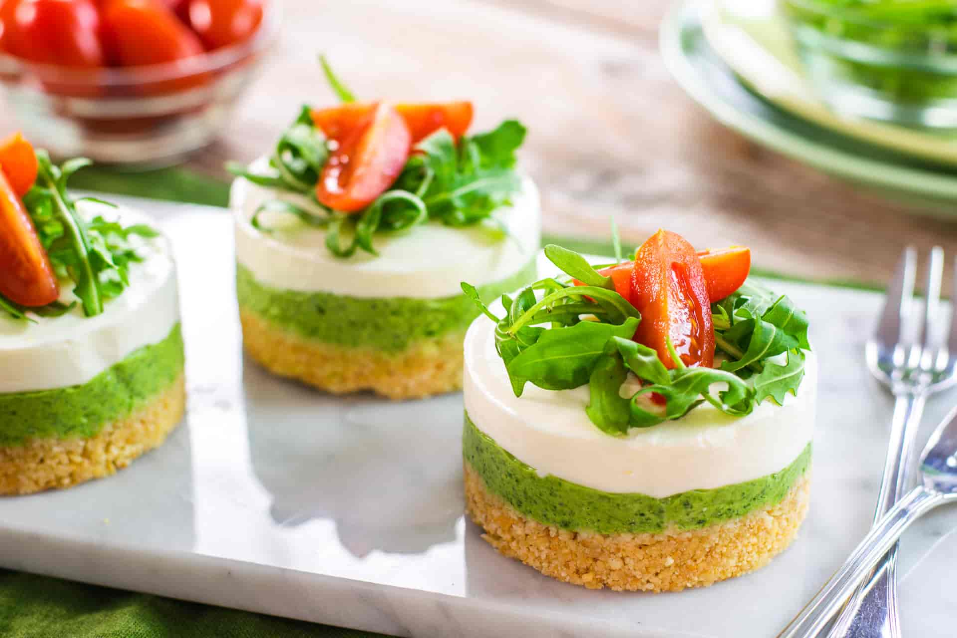 Mini cheesecake salate - Lucake